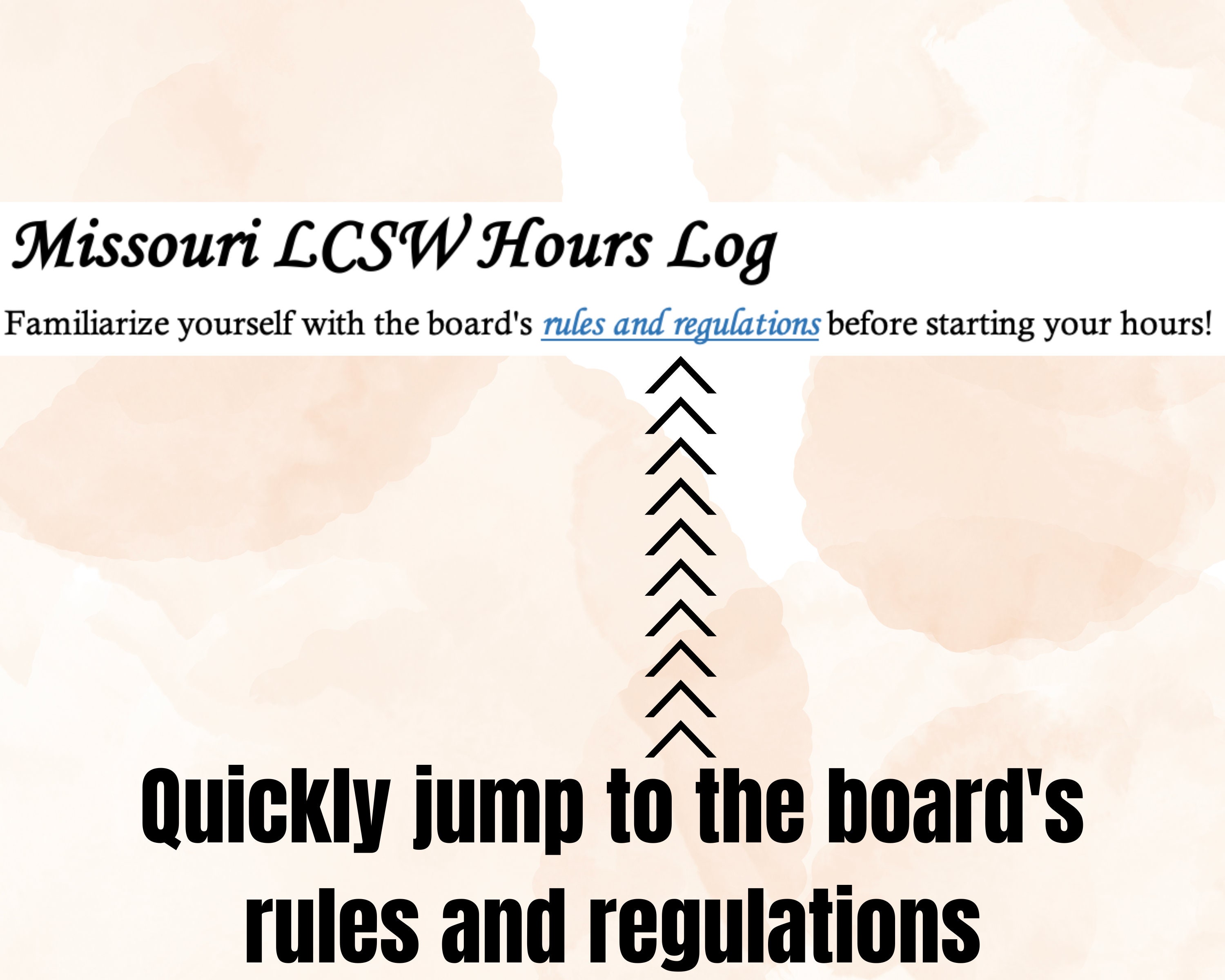 Missouri LCSW Hour Tracker Clinical Hours Log (Instant Download) - Etsy