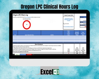 Idaho LCSW Hour Tracker Clinical Hours Log Clinical - Etsy