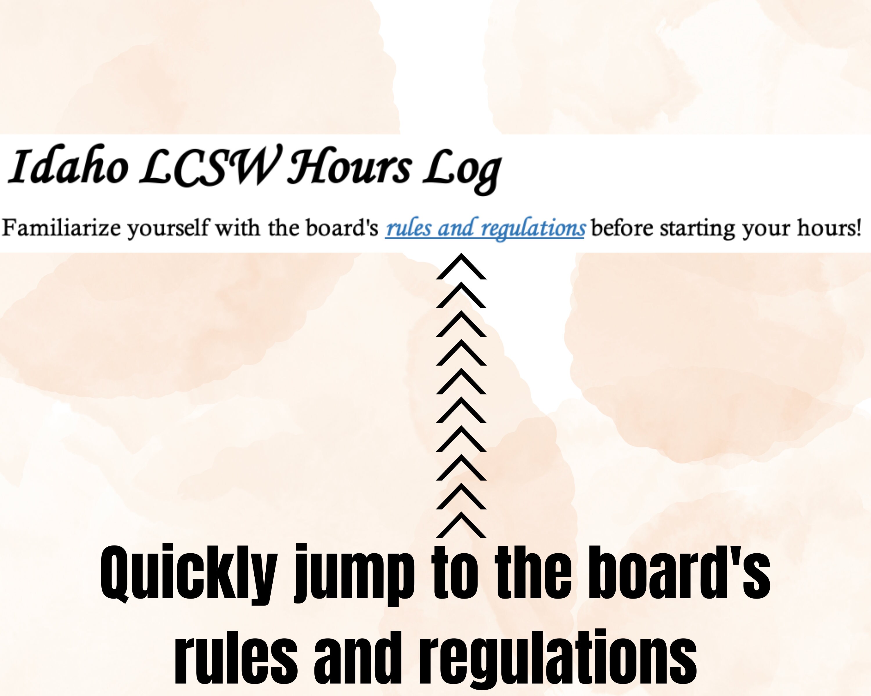 Idaho LCSW Hour Tracker Clinical Hours Log Clinical - Etsy