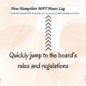 New Hampshire MFT, Clinical Hours Tracker, Supervision Log for Marriage ...