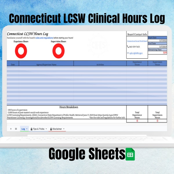 Social Work Lcsw Tracking - Etsy