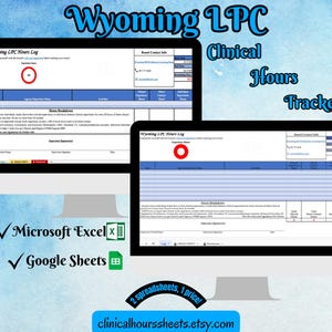 Wyoming LPC, Clinical Hours Tracker, Supervision Log for Provisional ...