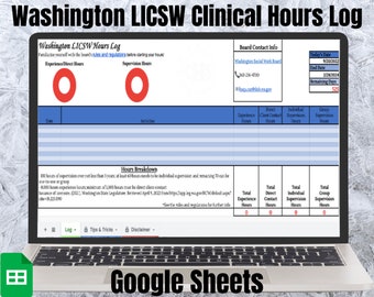 Washington Licsw Clinical Tracking Hours - Etsy
