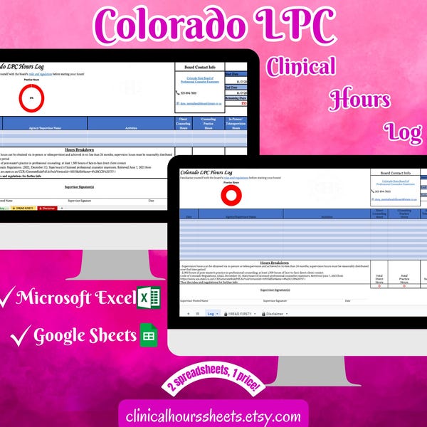 ClinicalHoursSheets - Etsy