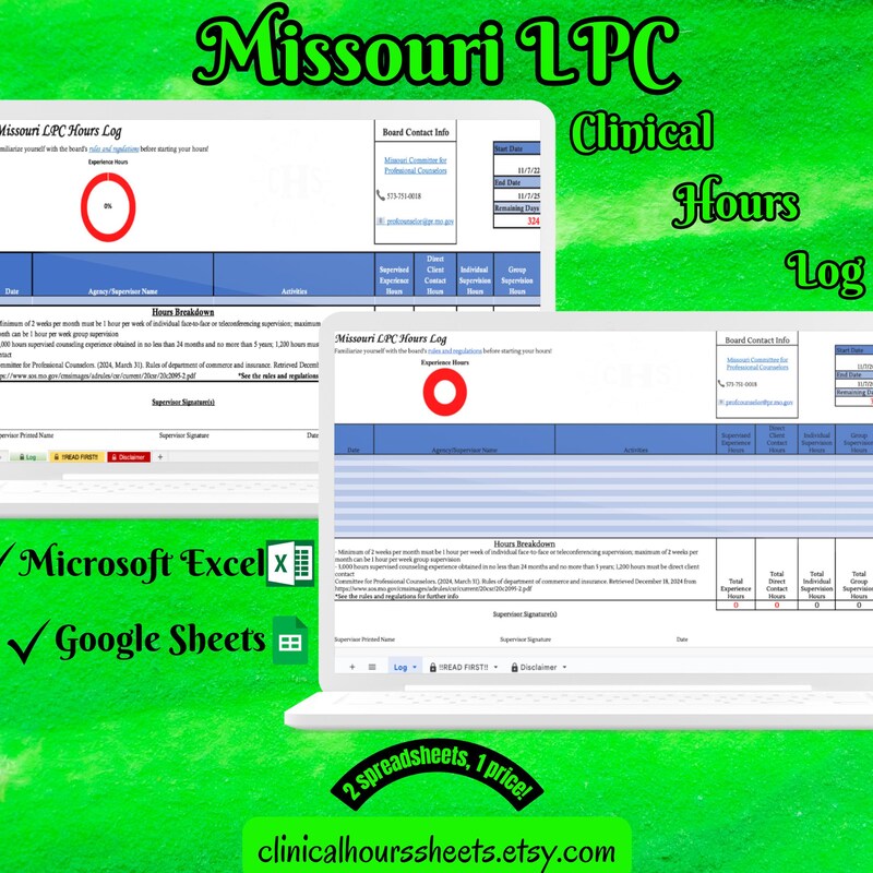 ClinicalHoursSheets - Etsy