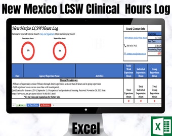 Lcsw Tracking Hours - Etsy