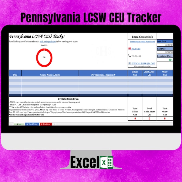 Continuing Education Tracker - Etsy