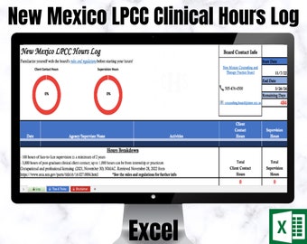 Lpcc Hours Log - Etsy