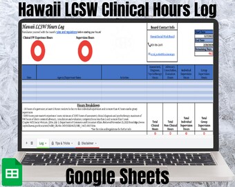 Social Work Hours Tracker - Etsy