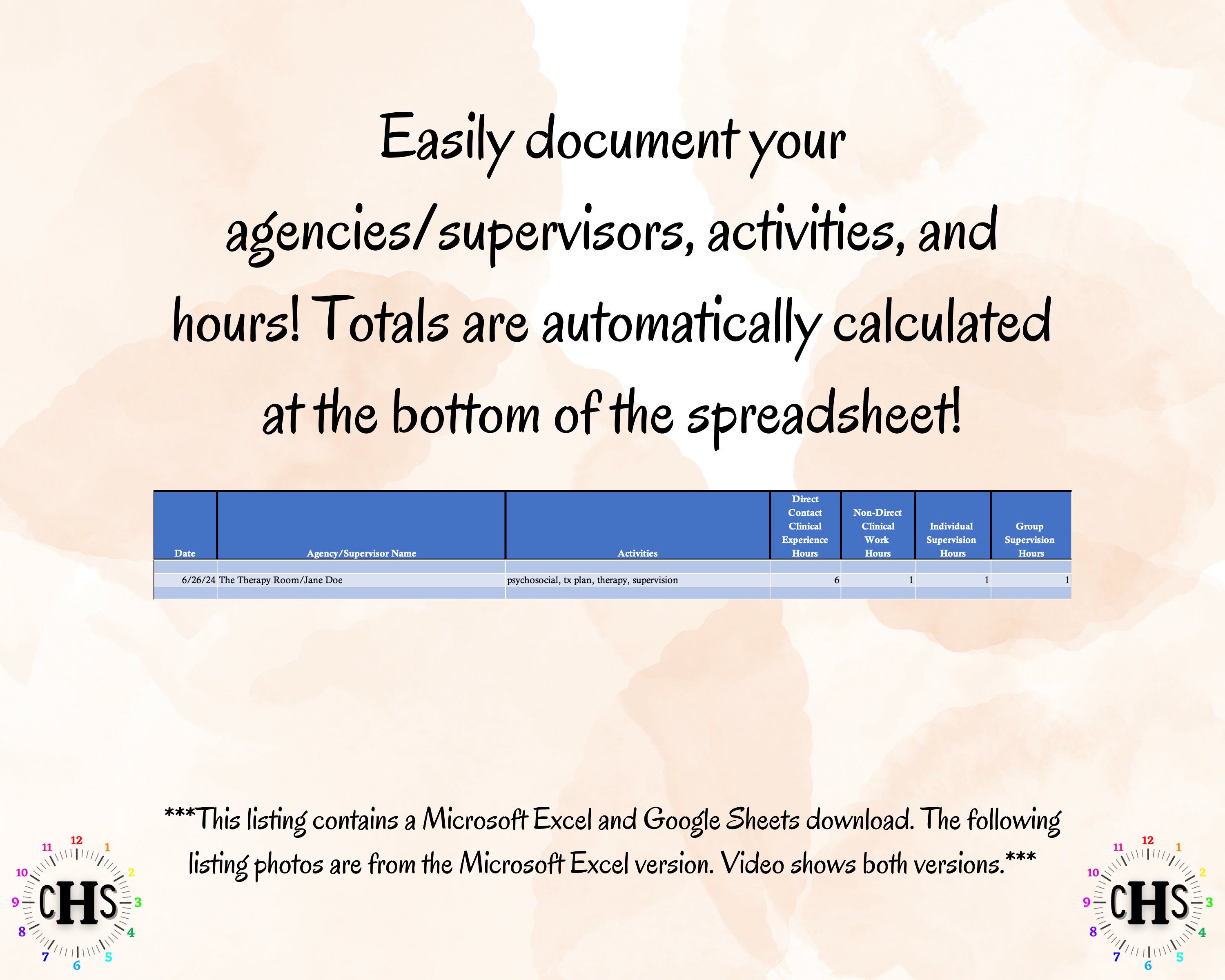 Pennsylvania, LCSW Hours Tracker, Clinical Supervision Log for Master ...