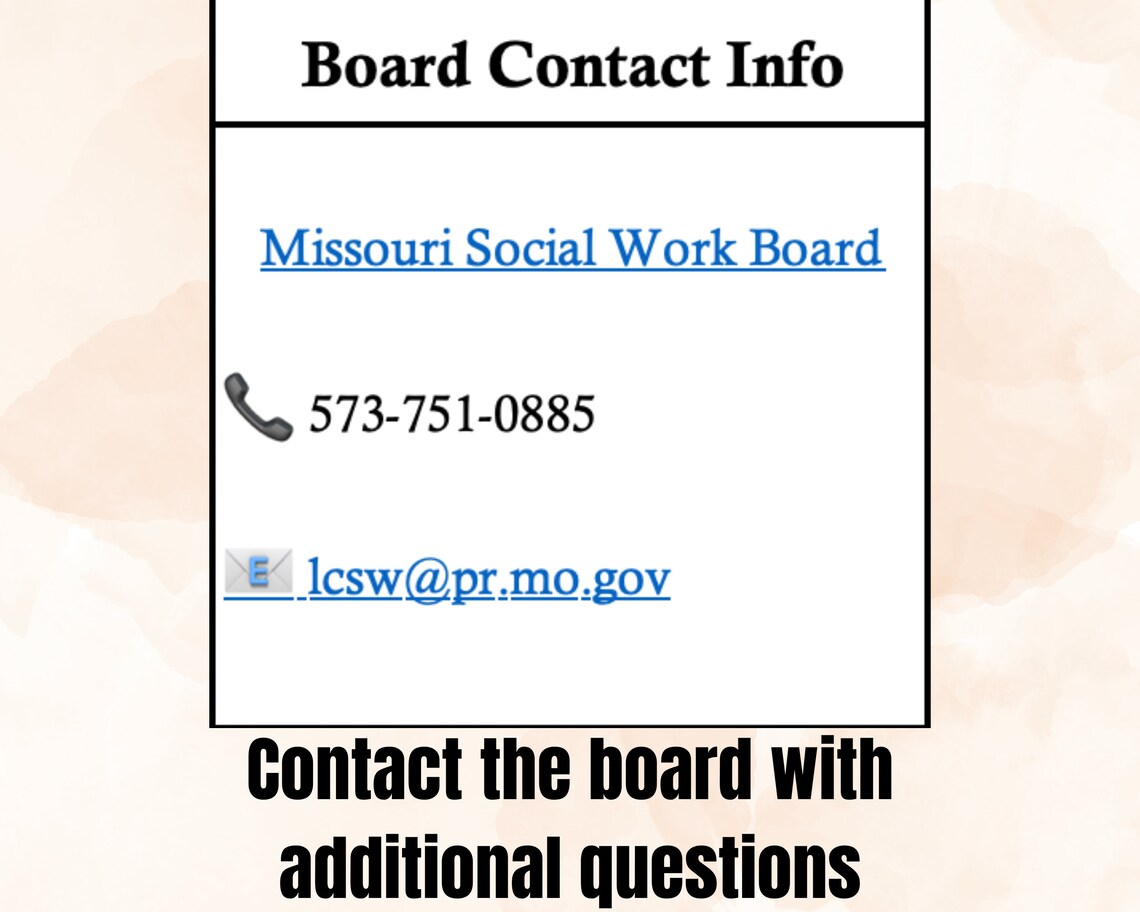 Missouri LCSW Hour Tracker Clinical Hours Log (Instant Download) - Etsy