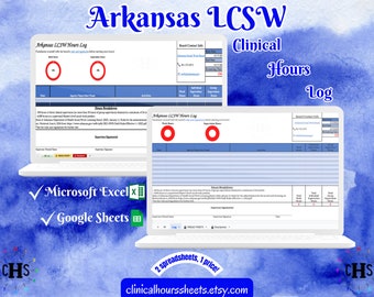 New Jersey, LCSW Hours Tracker, Clinical Supervision Log for Master ...