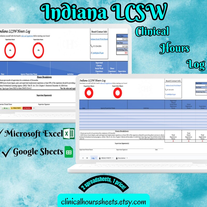 ClinicalHoursSheets - Etsy