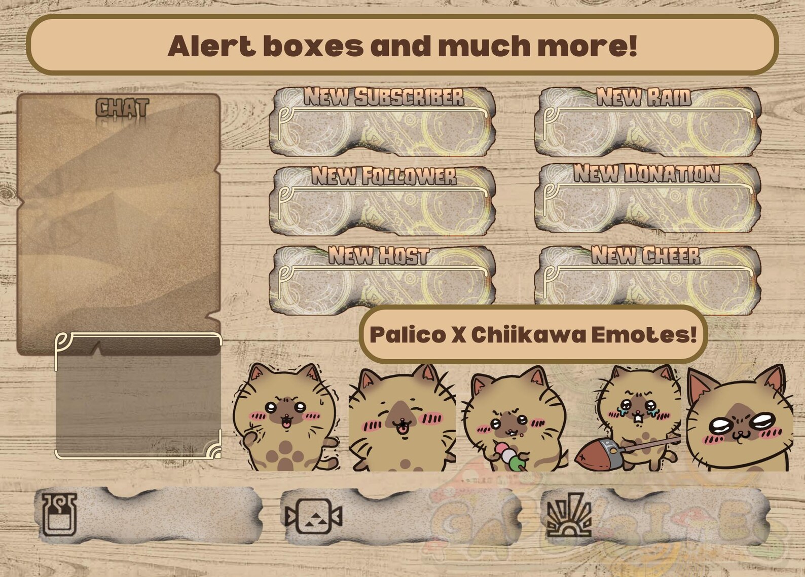 Monster Hunter WILDS Animated Stream Overlay With Palico X Chiikawa ...