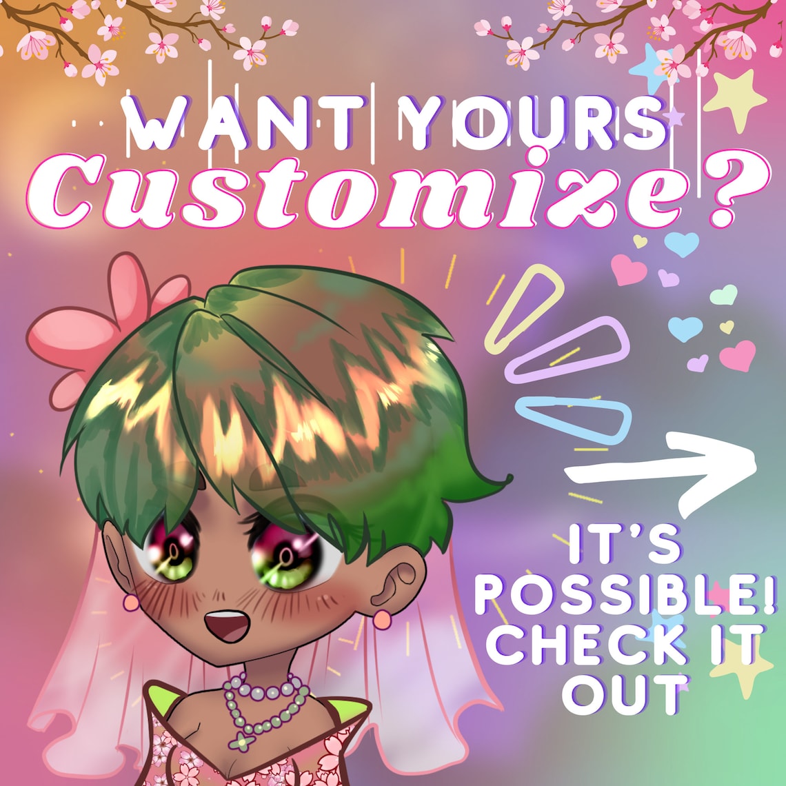 Chibi Pngtuber Base Package for Twitch & Youtube Streaming Kawaii Anime ...