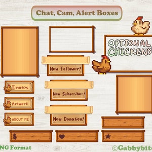Stardew Valley Animated Stream Overlay Package, Pixel Art Farm (digital ...
