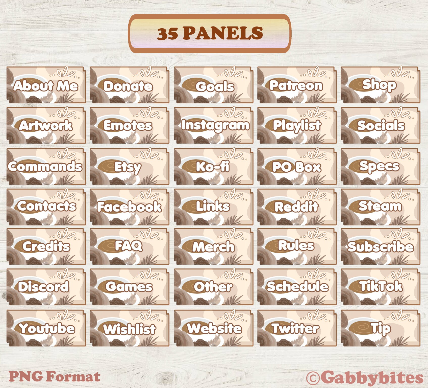 Coffee Cream Animated Stream Overlay, Cafe Dessert Theme (digital ...