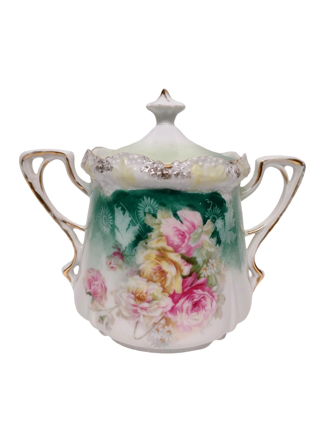 RS Prussia Red Star Rose Sugar Bowl With Lid - Etsy