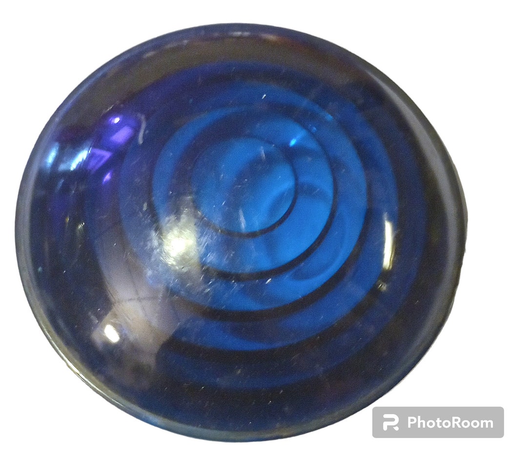 Vintage Cobalt Blue Railroad Lantern Lens - Etsy
