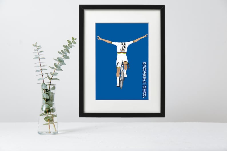 Tadej Pogacar Rainbow Bands Celebration Bow 2024 Inspirational Cycling ...