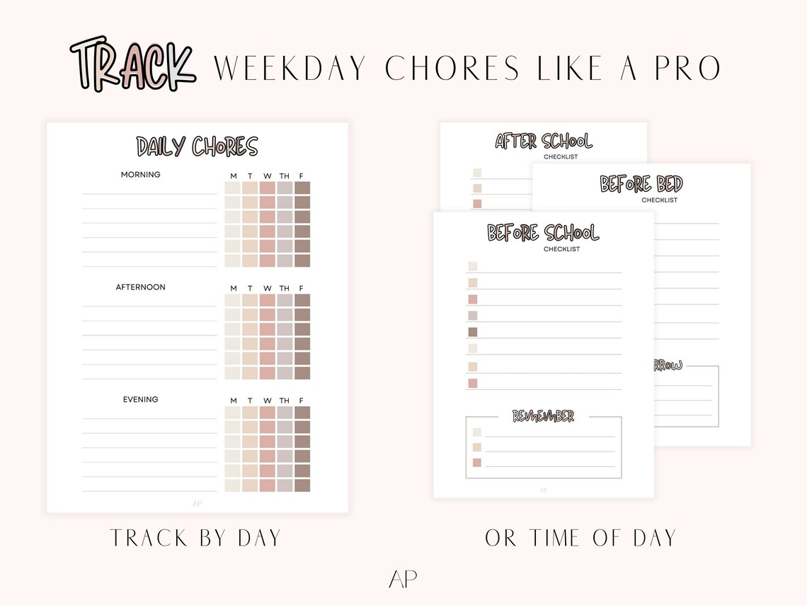 Editable Children's Cleaning Planner, Kids Chore Chart, Daily Weekly ...