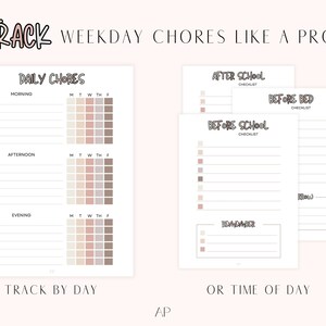 Editable Children's Cleaning Planner, Kids Chore Chart, Daily Weekly ...