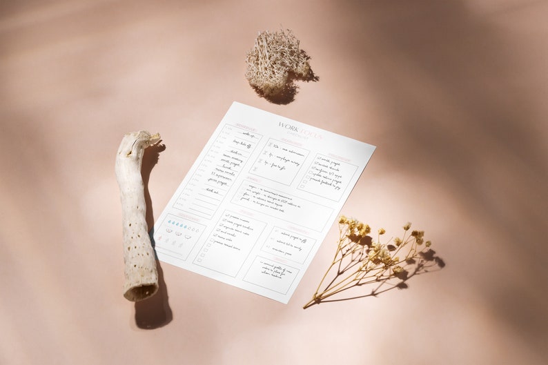 Minimalist Style Office Task Checklist, Daily Office Planner, Work ...