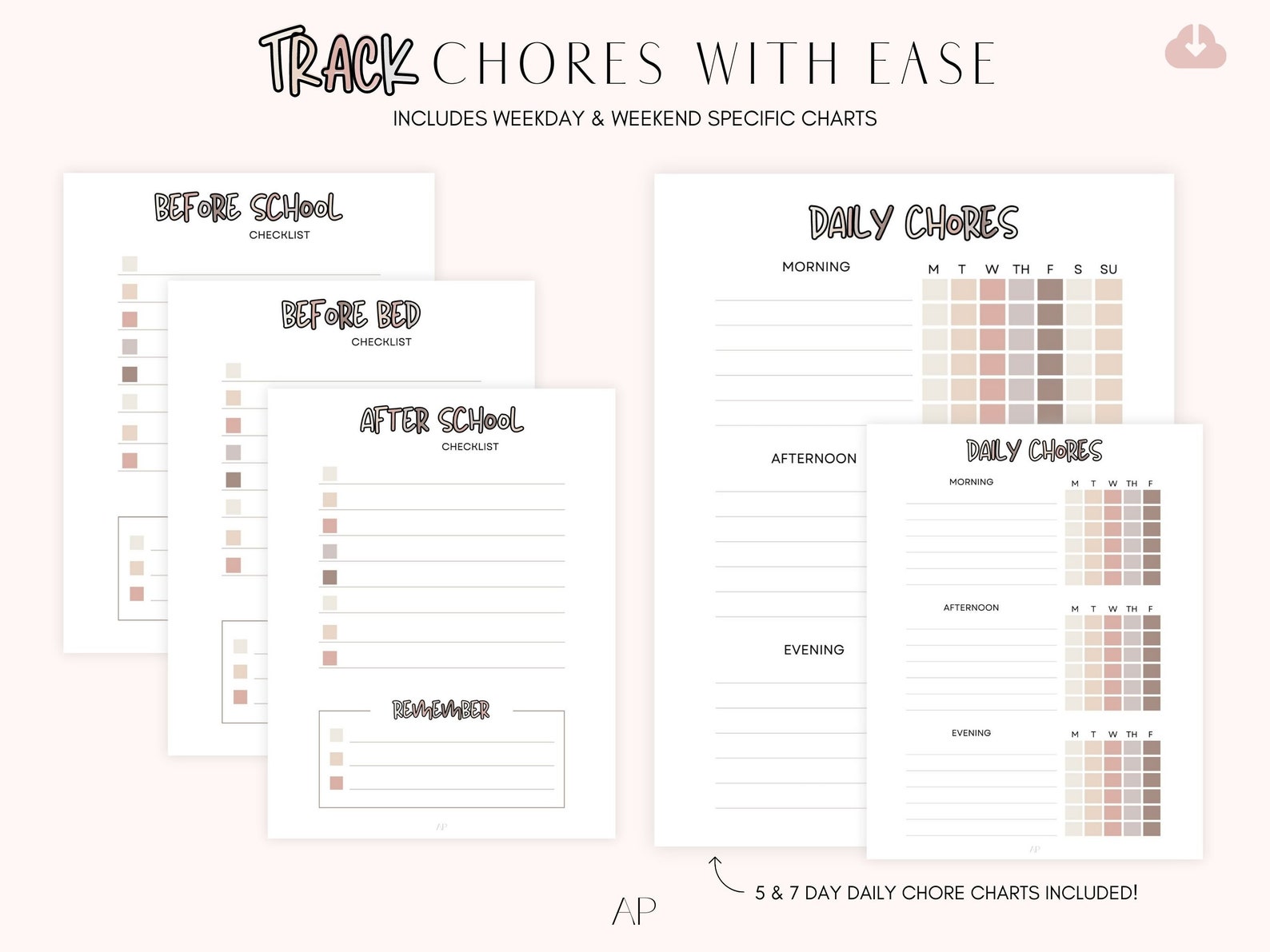 Editable Children's Cleaning Planner, Kids Chore Chart, Daily Weekly ...