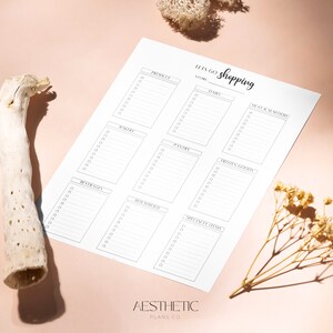 Printable Grocery Shopping Checklist, Printable Household Shopping ...