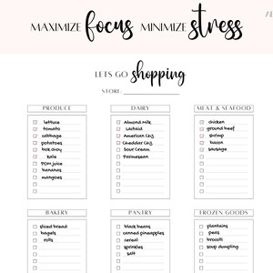 Printable Grocery Shopping Checklist, Printable Household Shopping ...
