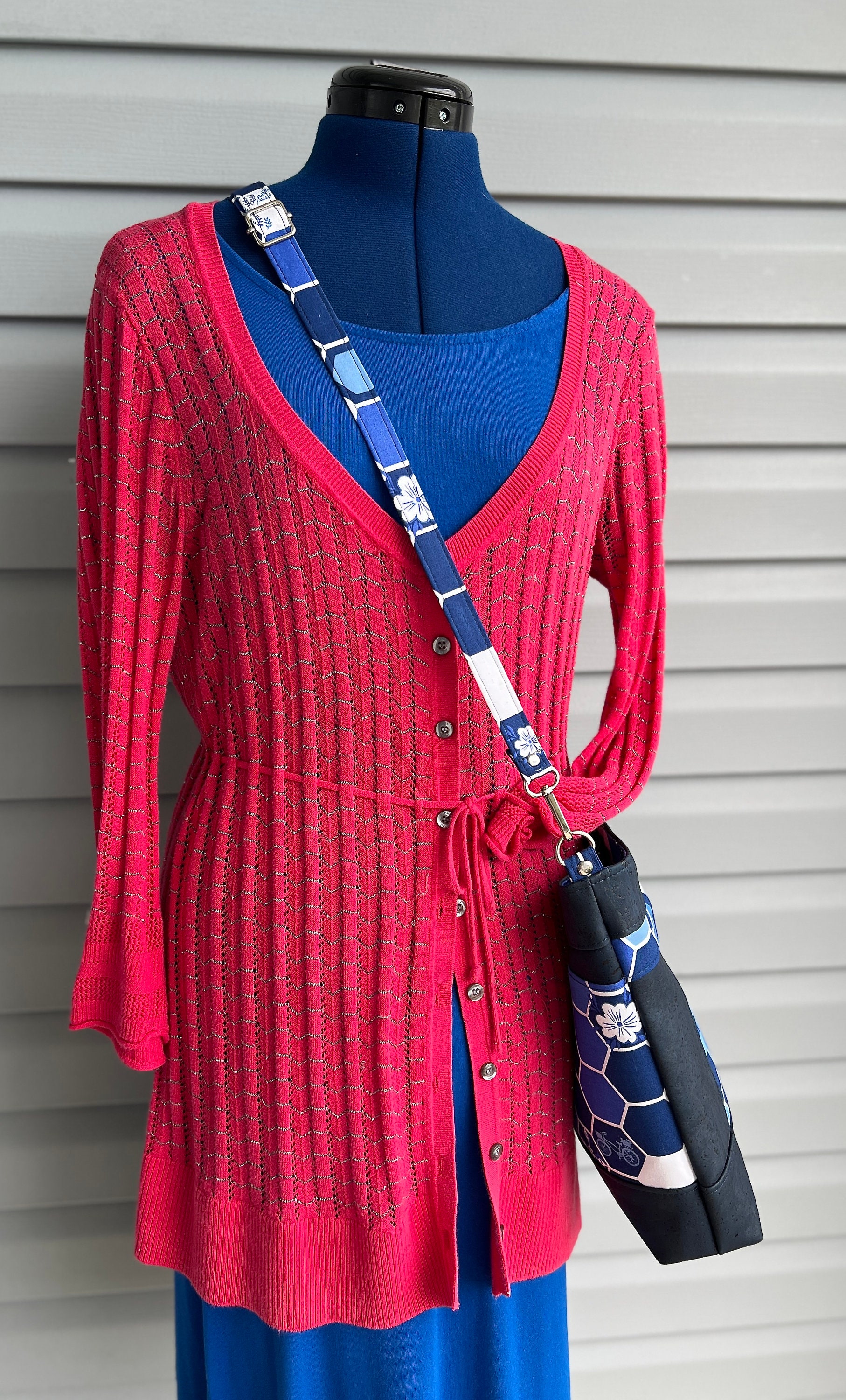 Aspen Crossbody Bag. Sustainable Natural Cork With Geometric Fabric ...