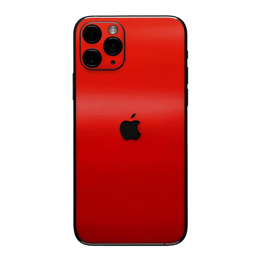 Red Matte Premium Vinyl Skins for Your iPhone - Skin Wraps for Edge-to ...
