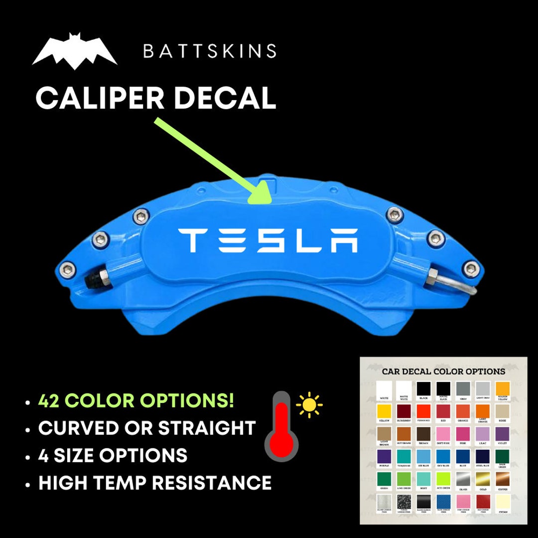 Tesla Caliper Decals | Listing for 1 Set ( 2 Decals) | Available in 4 ...