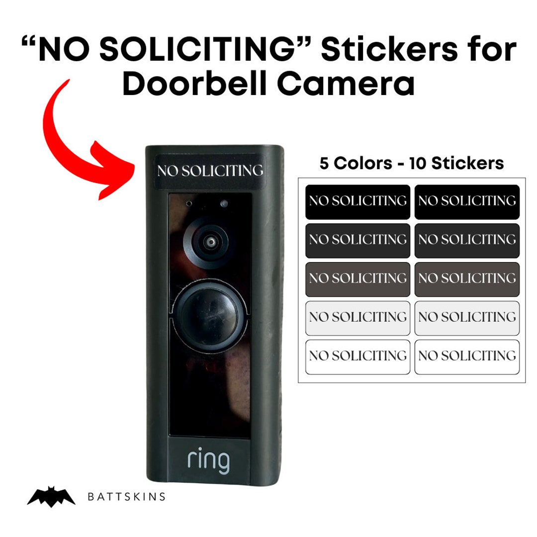 Doorbell Camera "no Soliciting" Stickers | 10 Stickers in 5 Different ...