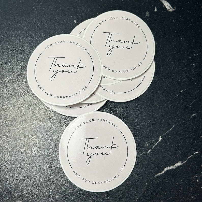 Custom 2" Thank You Stickers | Small Business Packaging - Etsy