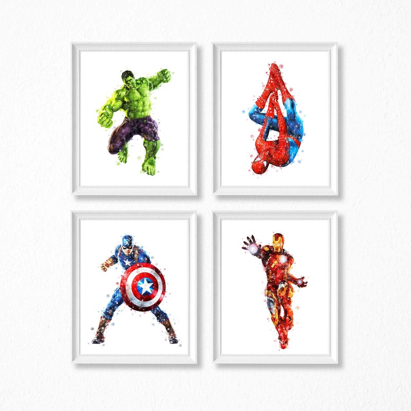 Superhero Posters and Prints - Etsy