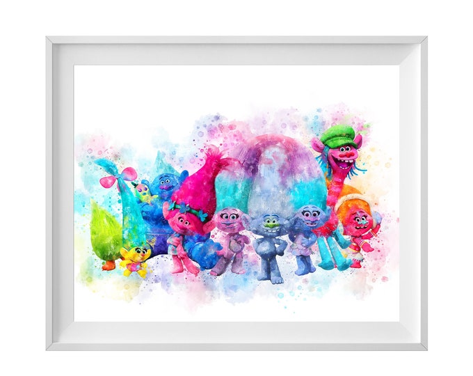 Trolls Poppy Poster Print Trolls Princess Poppy Kids Wall Art Trolls ...