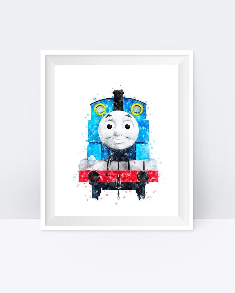 Thomas the Tank Engine Print Train Wall Art Thomas the Train Watercolor ...