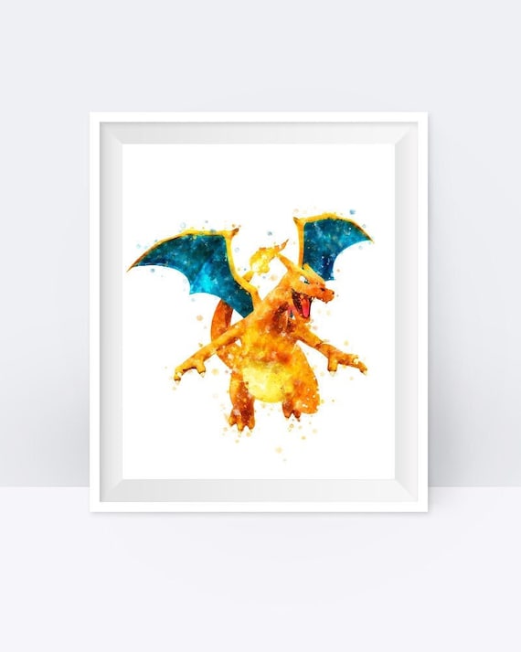 Pokemon Charizard Art Print Watercolor Pokemon Poster - Etsy Australia