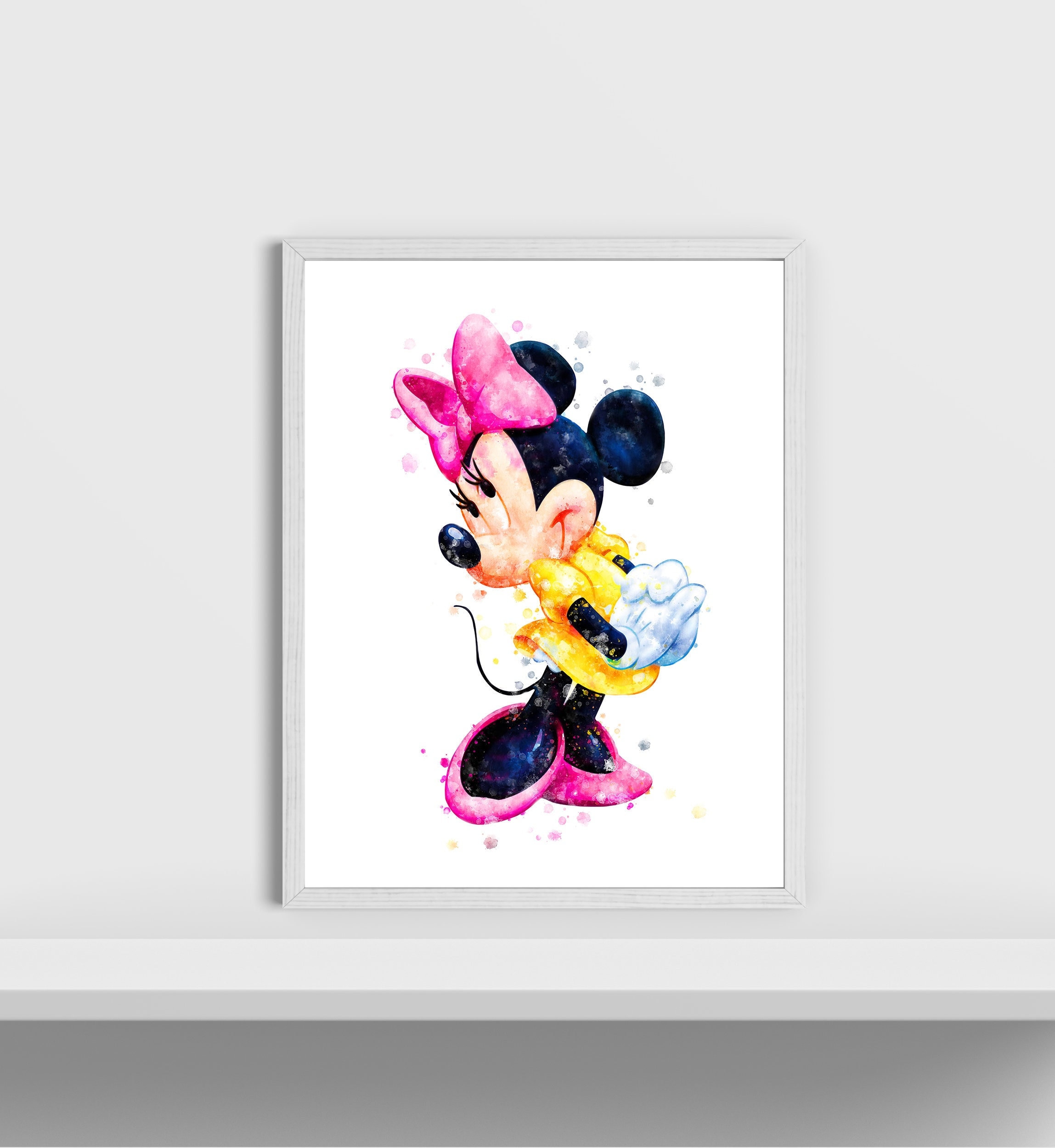 Minnie Mouse Art Print Minnie Mouse Watercolor Painting Minnie - Etsy