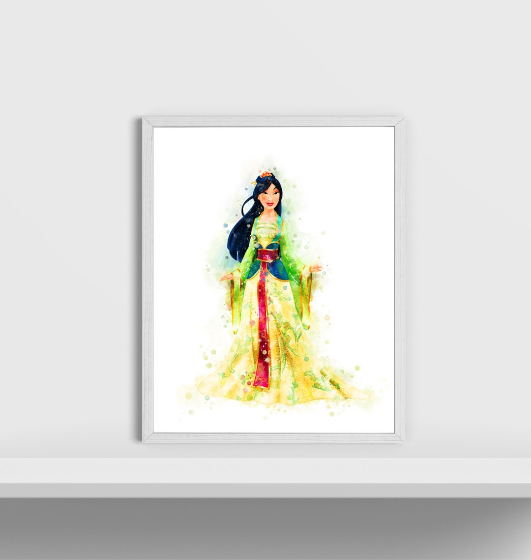 Princess Mulan Art Print Mulan Printable Watercolor Mulan Poster ...