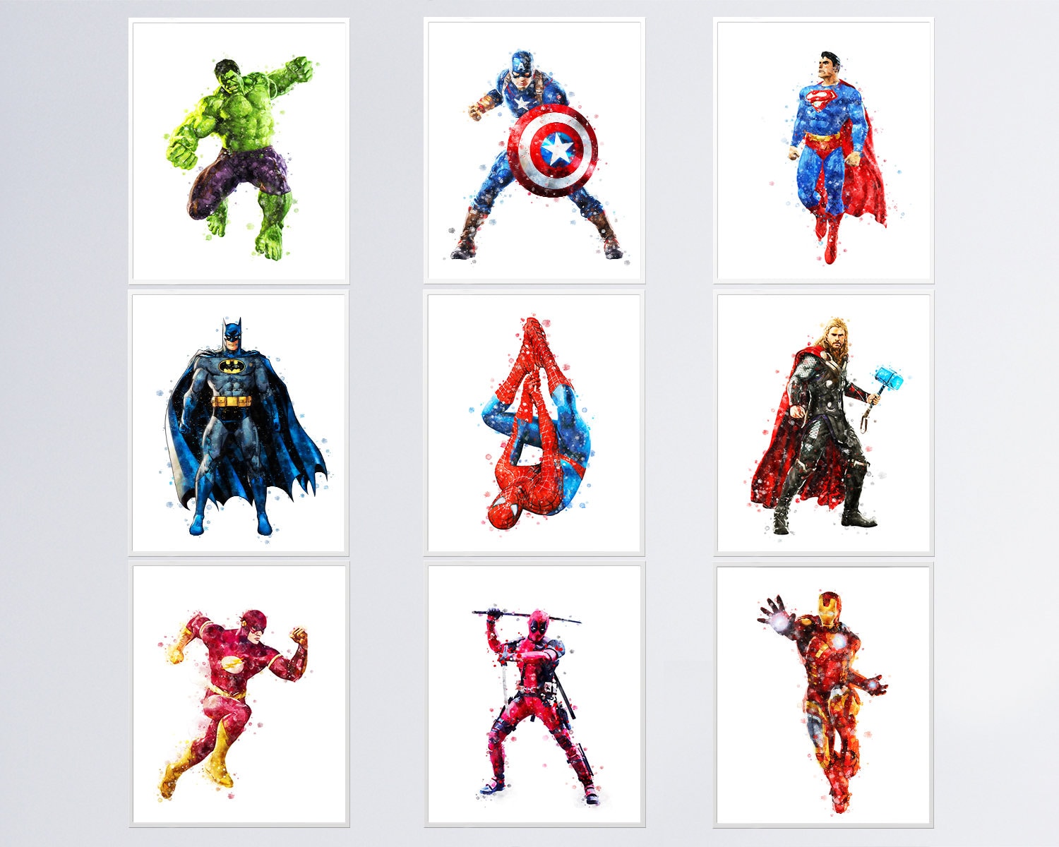 Superhero Print Avengers Printable Superhero Poster Superhero - Etsy