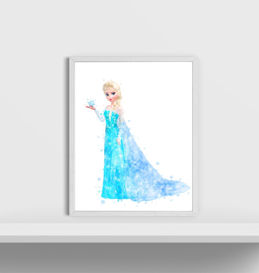 Princess Elsa Art Print Princess Elsa Printable Elsa Poster Frozen ...