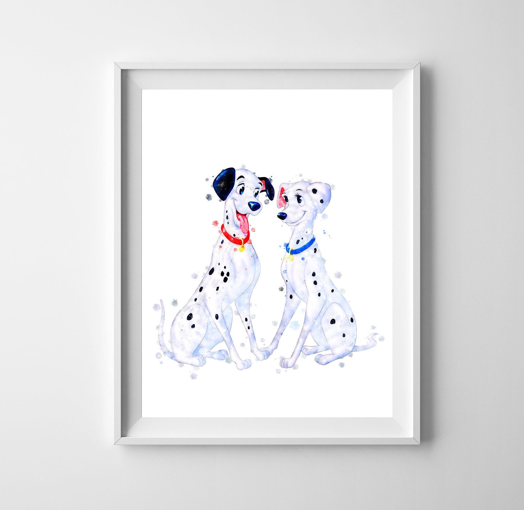 101 Dalmatians Pongo and Perdita Watercolor Print 101 - Etsy UK
