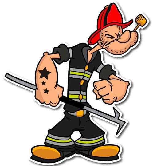 Popeye Firefighter SVG - Etsy