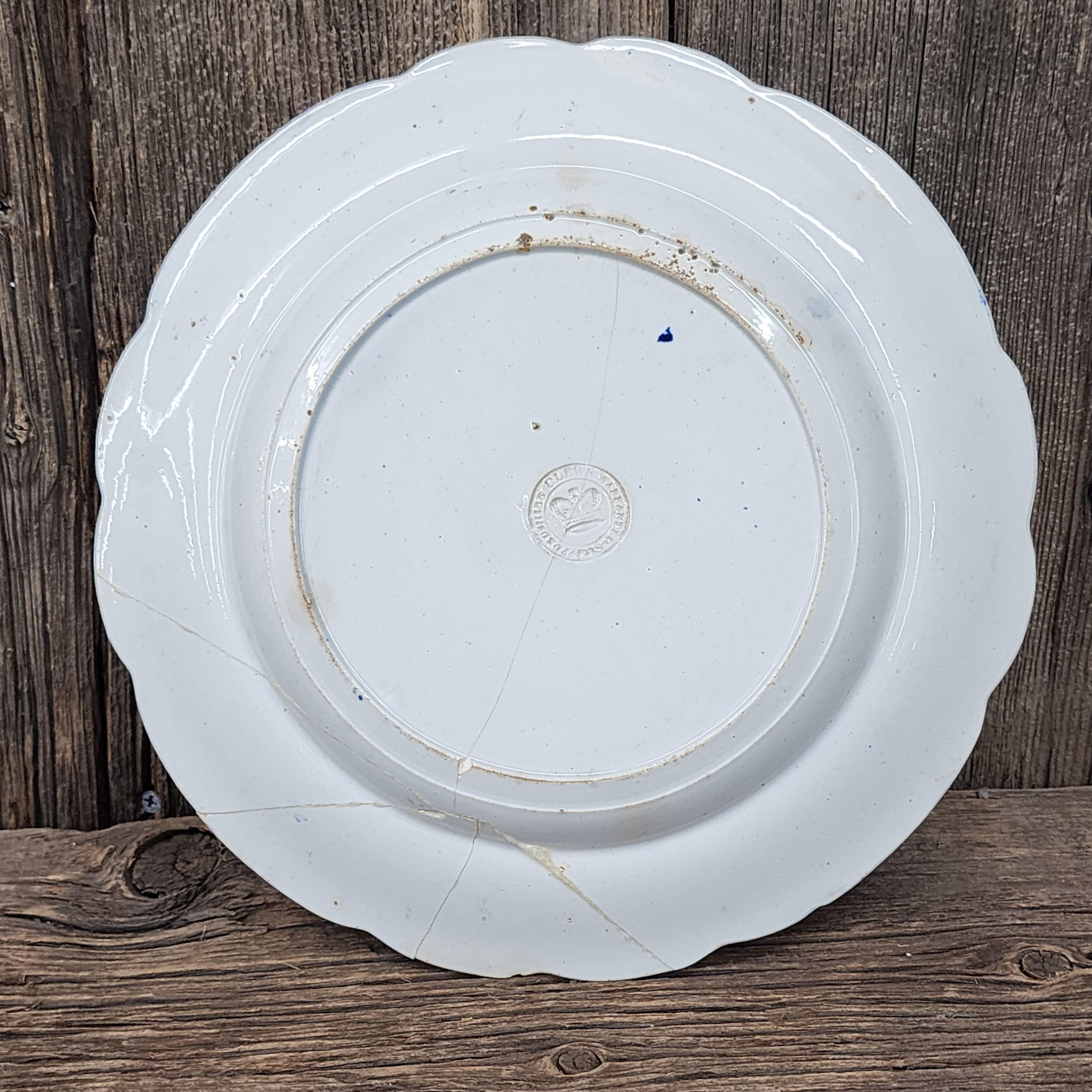 Antique Clews Staffordshire America and Independence Flow Blue Deep ...