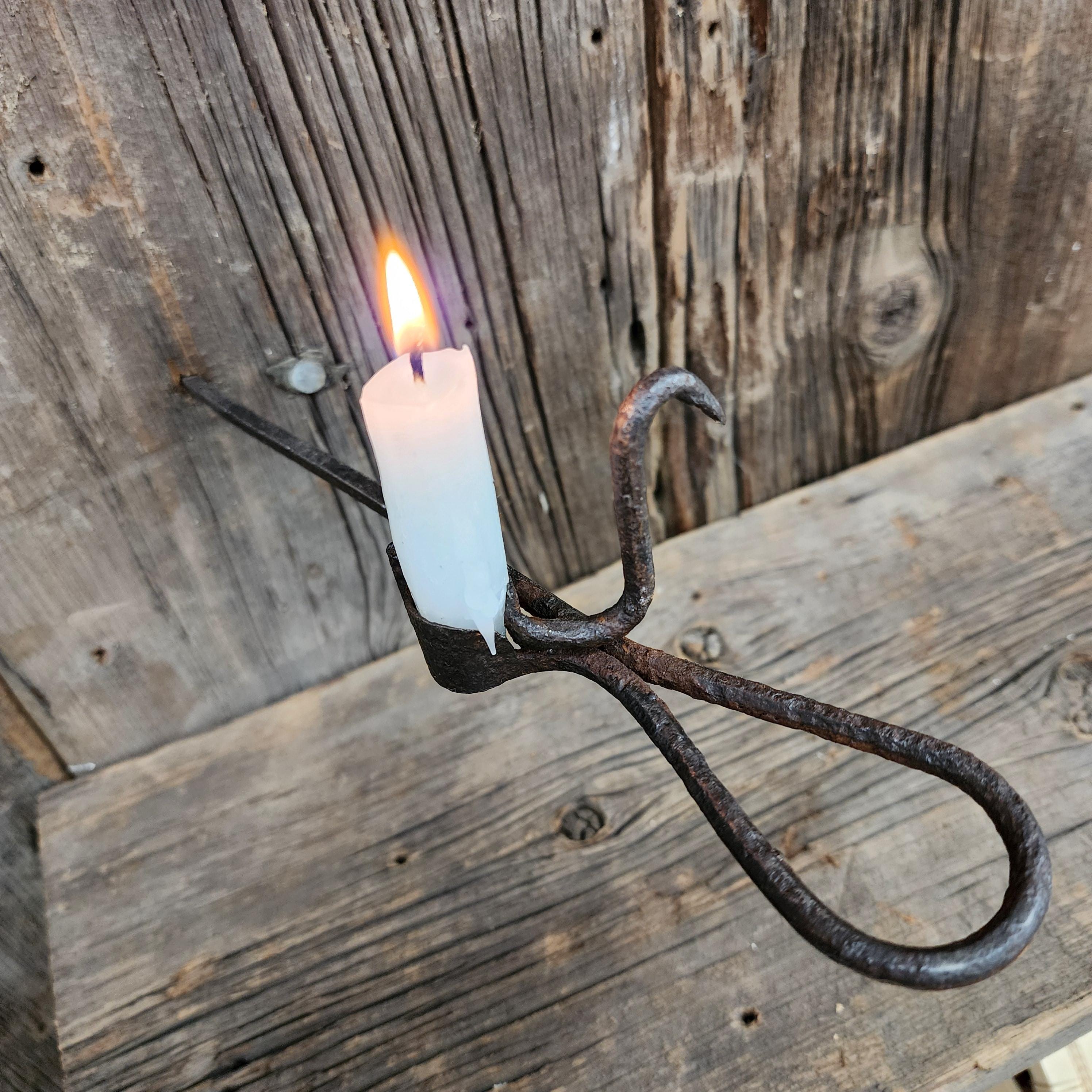 Pitted Antique Well Worn Sticking Tommy Coal Miner's Candle Holder ...