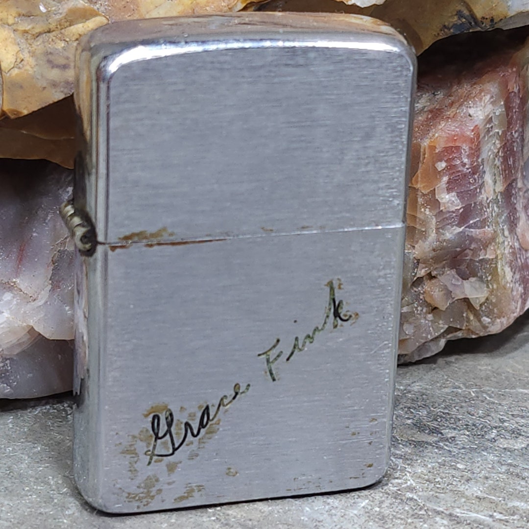 1957 Vintage Zippo Cigarette Lighter Personalized Grace Fink - Etsy