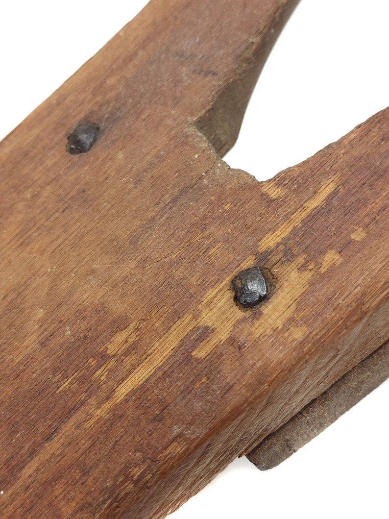 Antique Handmade Wood Boot Jack Square Nail Construction Farm - Etsy