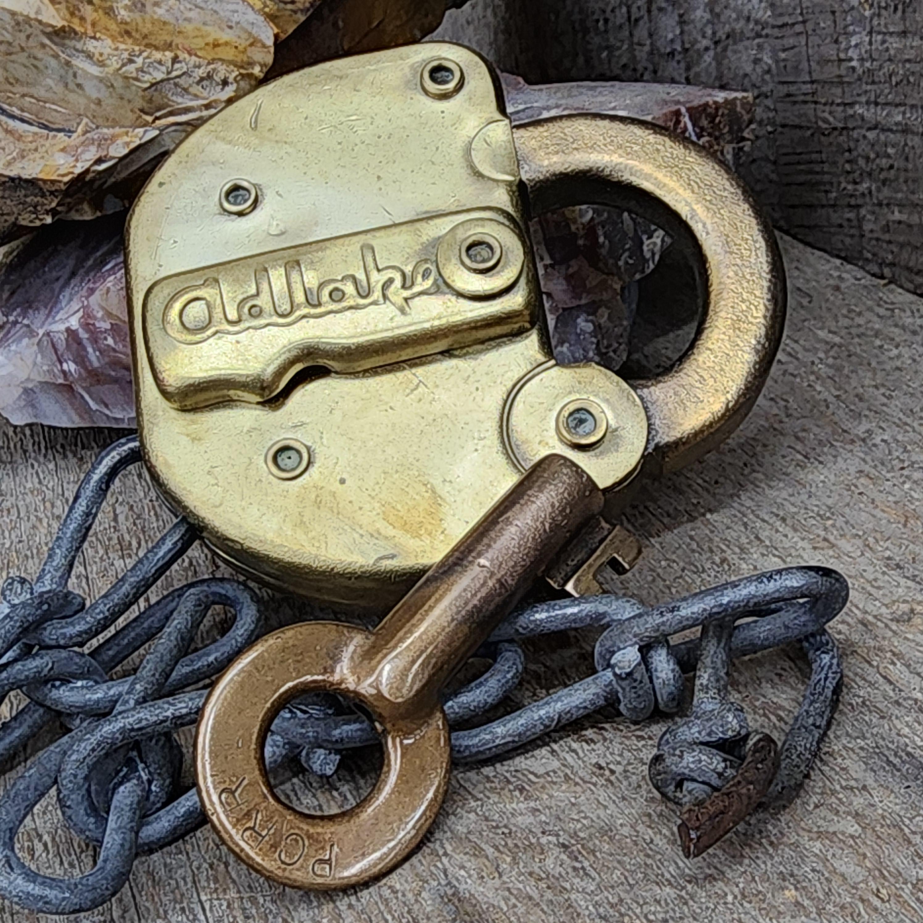Vintage PCRR Brass Adlake Railroad Switch Lock Working Padlock ...
